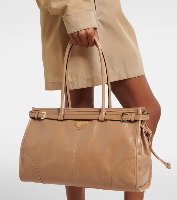 Prada Bonnie Large Leather Shoulder Bag