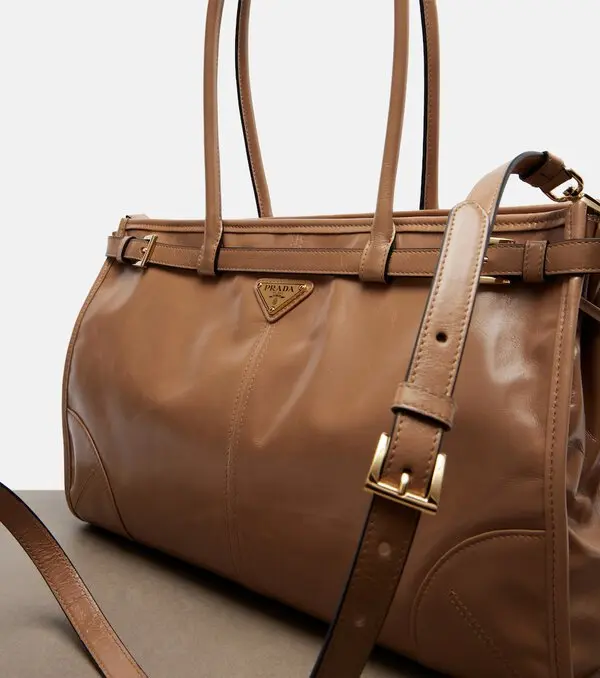 Prada Bonnie Large Leather Shoulder Bag