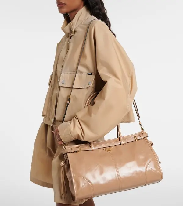 Prada Bonnie Large Leather Shoulder Bag