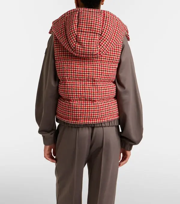 Moncler Niverolle Checked Wool-blend Down Vest