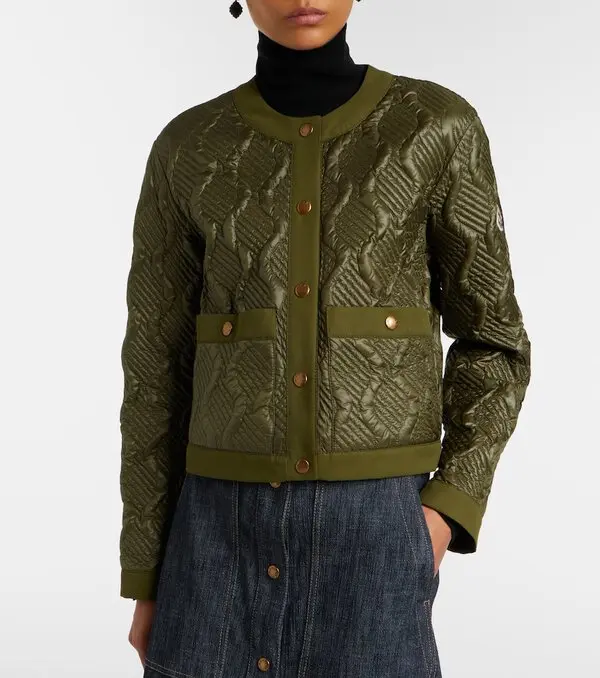 Moncler Libellule Quilted Down Jacket - Green