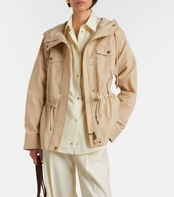 Moncler Serin Hooded Parka - Beige
