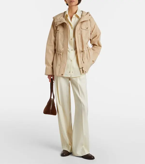 Moncler Serin Hooded Parka - Beige