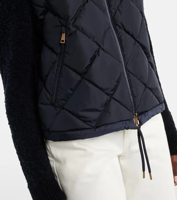 Moncler Down-paneled Cotton-blend Cardigan