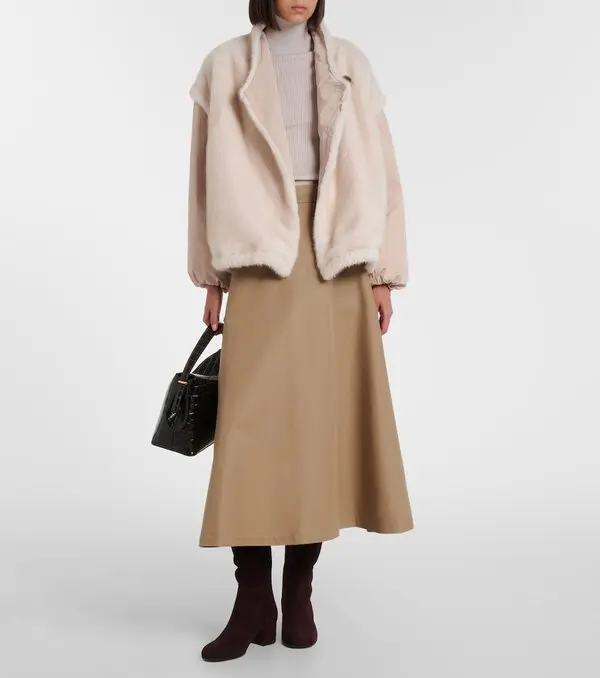 Moncler Virgin Wool Turtleneck Sweater With Buttoned Shoulder - Beige