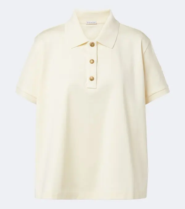 Moncler Cotton Polo Shirt - Yellow