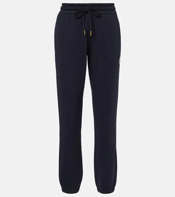 Moncler Cotton-blend Sweatpants - Blue