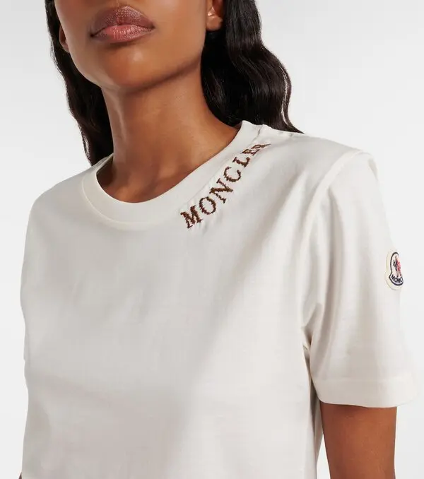Moncler Logo Cotton T-shirt - White