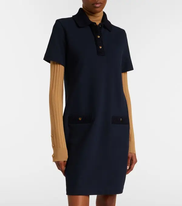 Moncler Cotton Piqué Polo Dress
