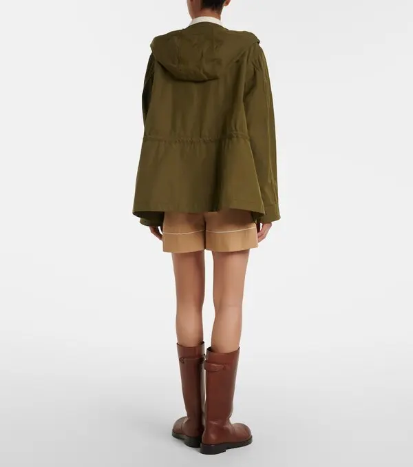 Moncler Cotton-blend Shorts - Beige