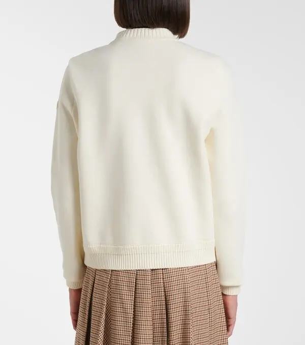Moncler Quilted Down-paneled Cotton Cardigan - White