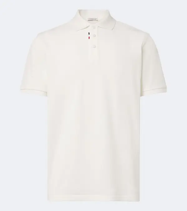 Moncler Cotton Piqué Polo Shirt - White