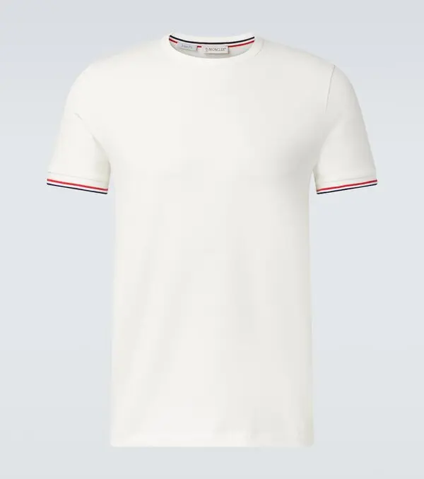 Moncler Cotton-blend Jersey T-shirt - White