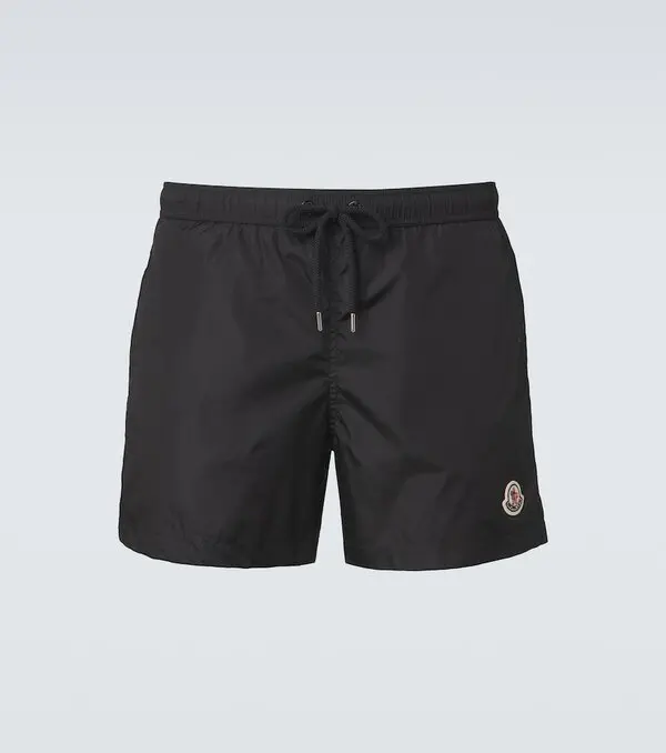 Moncler Logo Swim Trunks - Black
