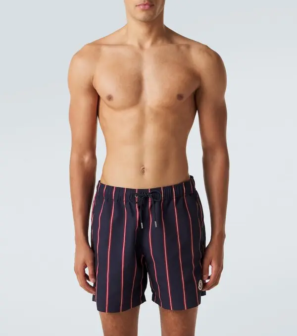 Moncler Striped Swim Trunks