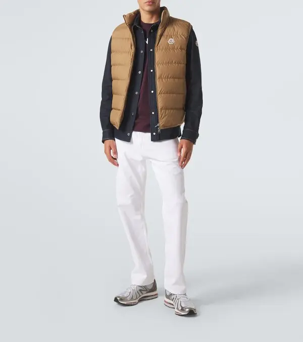 Moncler Contrin Down Vest - Brown