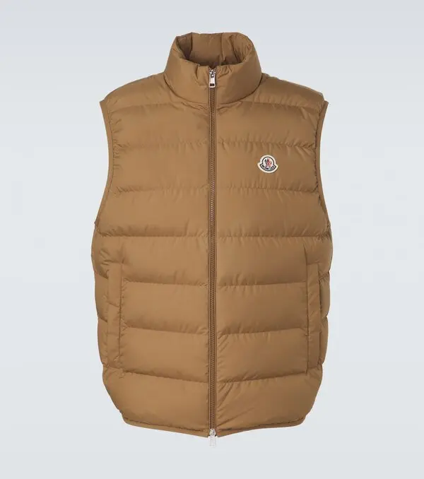 Moncler Contrin Down Vest - Brown
