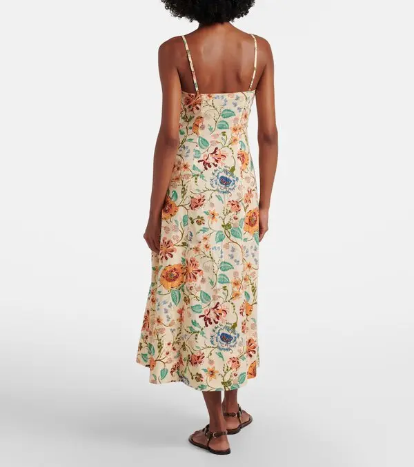 Ulla Johnson Fiora Floral Cotton Midi Dress
