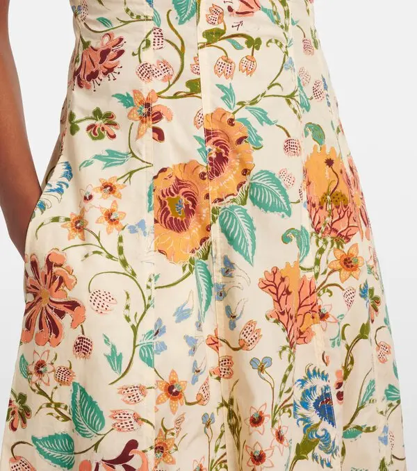Ulla Johnson Fiora Floral Cotton Midi Dress