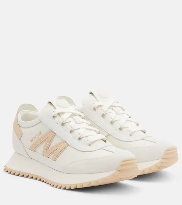 Moncler Pacey2 Suede-trimmed Sneakers - White