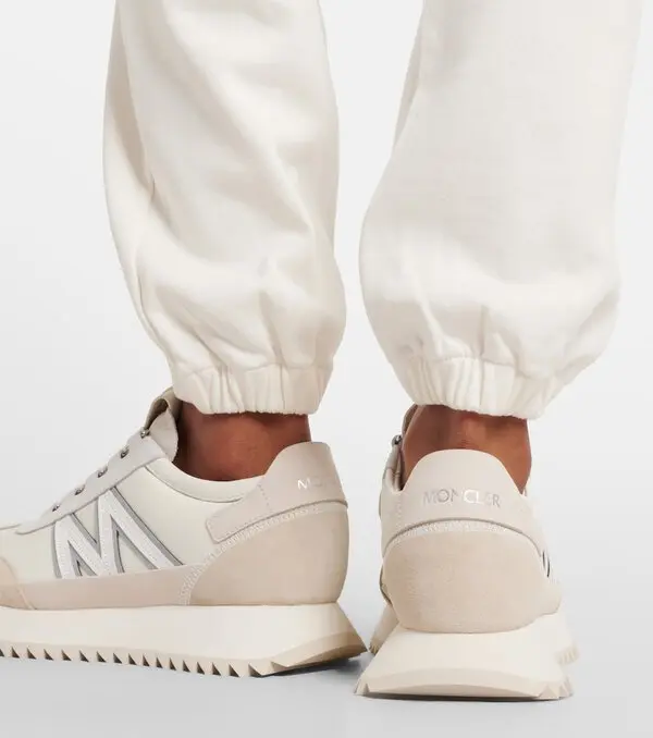 Moncler Pacey2 Suede-trimmed Sneakers - White