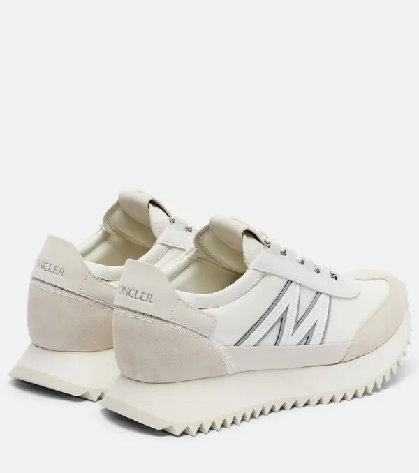 Moncler Pacey2 Suede-trimmed Sneakers - White
