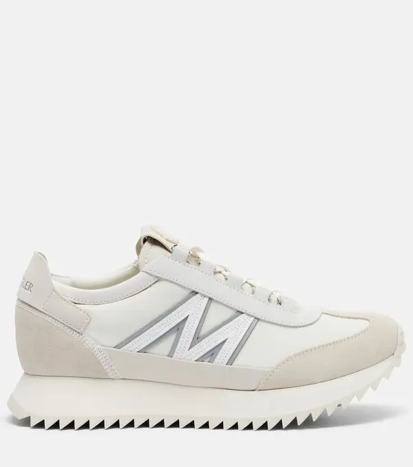 Moncler Pacey2 Suede-trimmed Sneakers - White