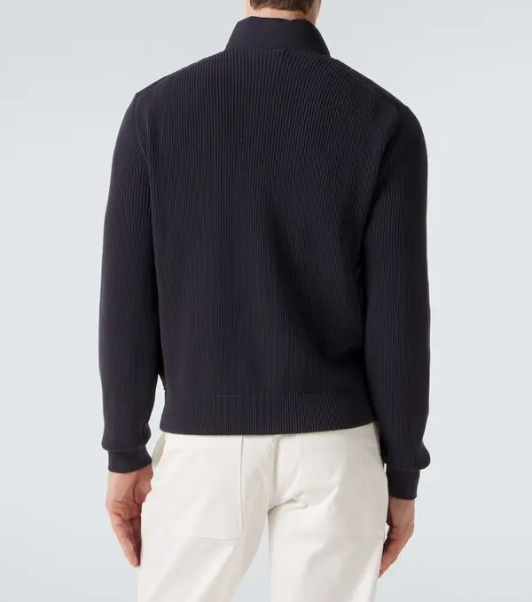 Moncler Down-paneled Cotton-blend Cardigan