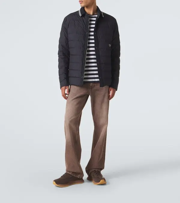 Moncler Pacey2 Suede-trimmed Sneakers - Brown