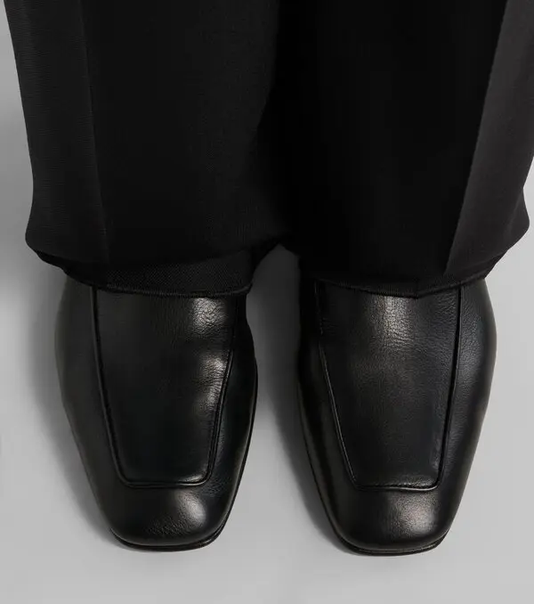 HERBERT LEVINE Shadow Ban Leather Ankle Boots - Black