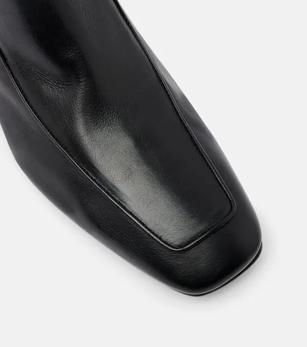 HERBERT LEVINE Shadow Ban Leather Ankle Boots - Black