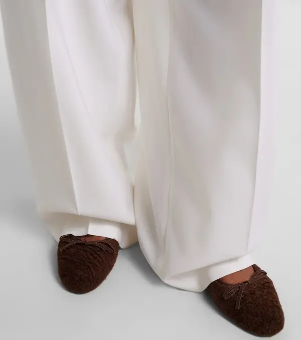 HERBERT LEVINE Shearling Ballet Flats