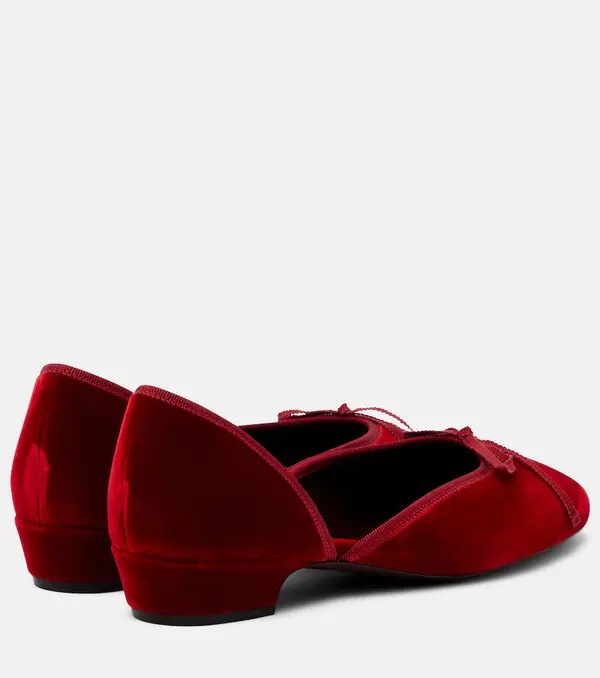 HERBERT LEVINE Velvet Ballet Flats