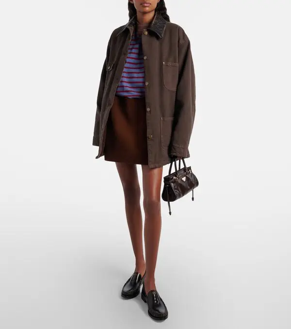 Prada Bonnie Mini Leather Top-handle Bag - Brown