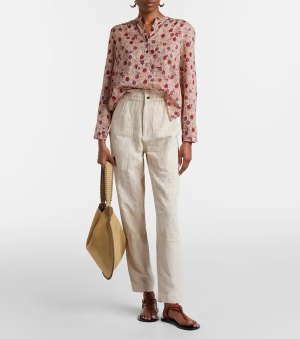 MARANT ETOILE Kylea Broderie Anglaise Straight Jeans