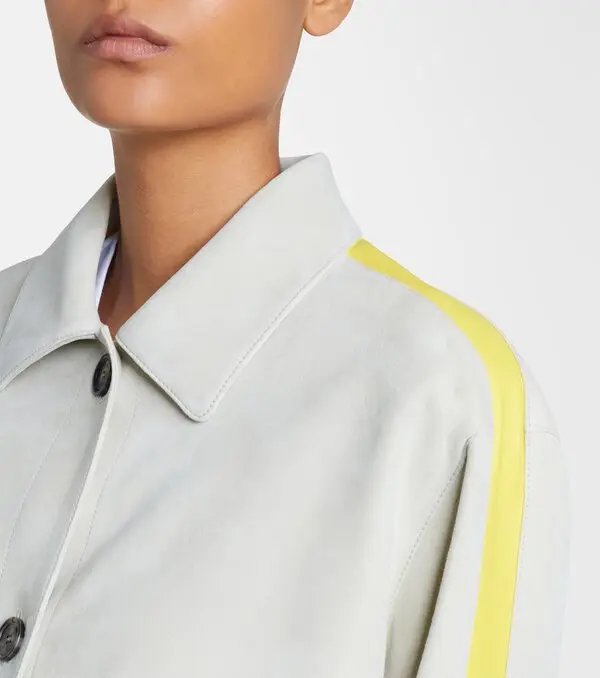 Loewe Leather-trimmed Suede Jacket