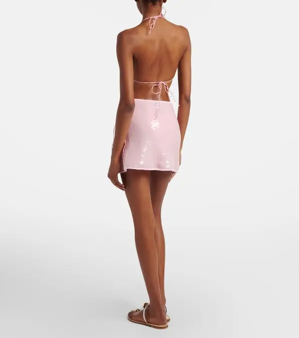 Oseree Sequined Miniskirt