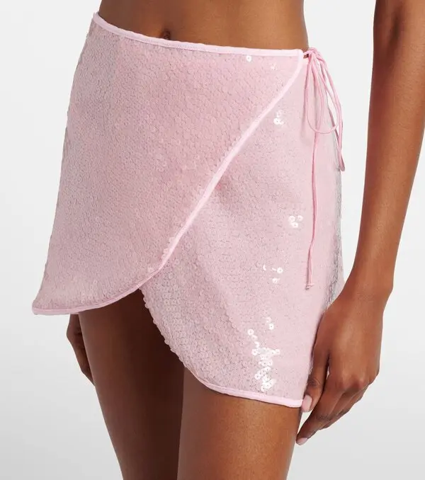 Oseree Sequined Miniskirt
