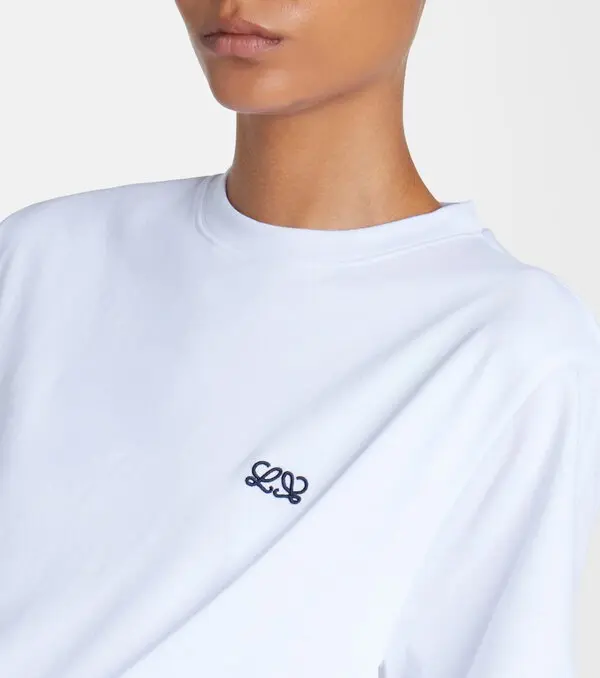 Loewe Double L Draped Cotton T-shirt