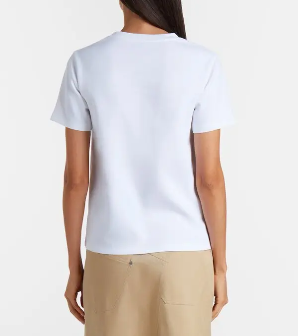 Loewe Logo Cotton-blend Jersey T-shirt - White