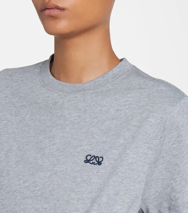 Loewe Double L Draped Cotton Jersey T-shirt