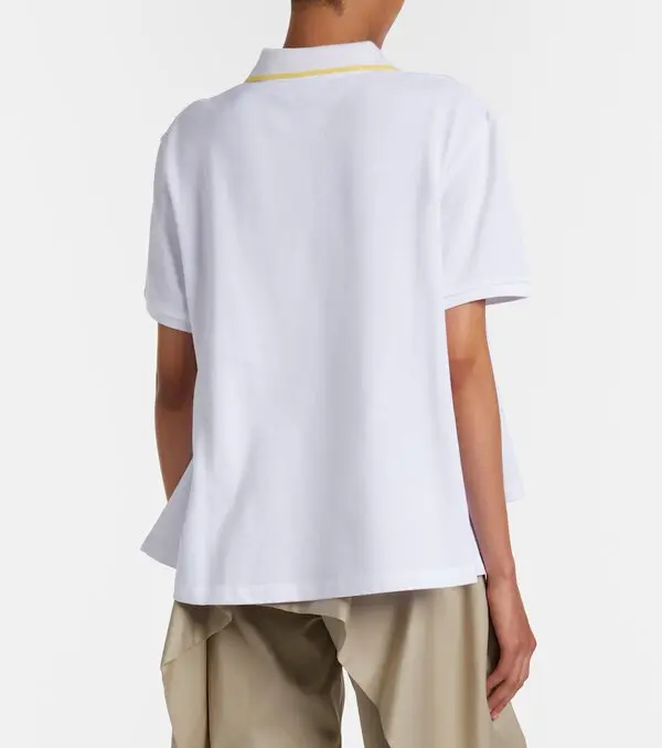 Loewe Double L Cotton Piqué Polo Shirt - White