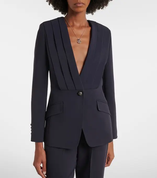 Max Mara Pleated Cady Blazer