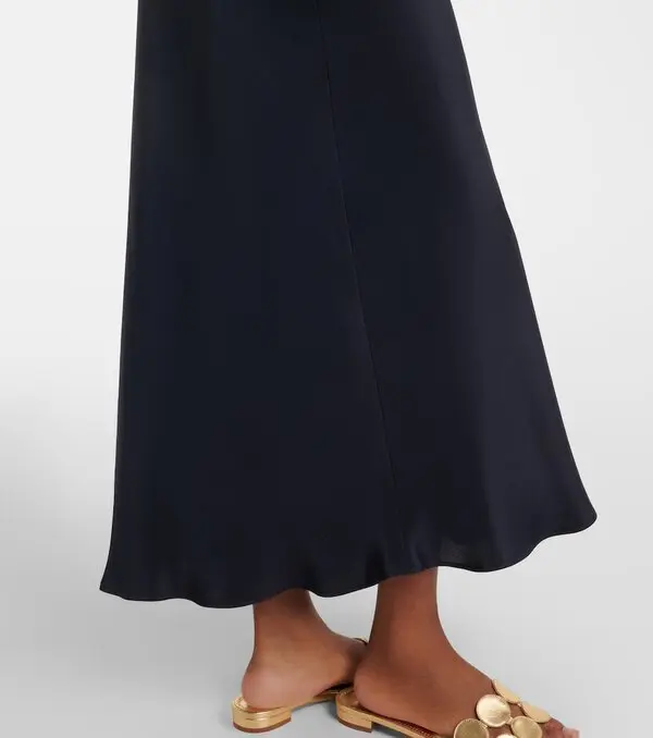 Max Mara Sospiro Silk Maxi Skirt - Blue