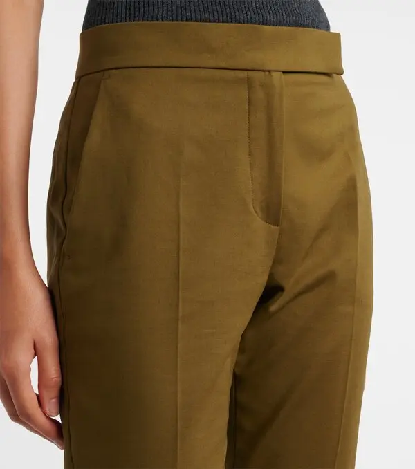 Max Mara Cotton-blend Slim Pants