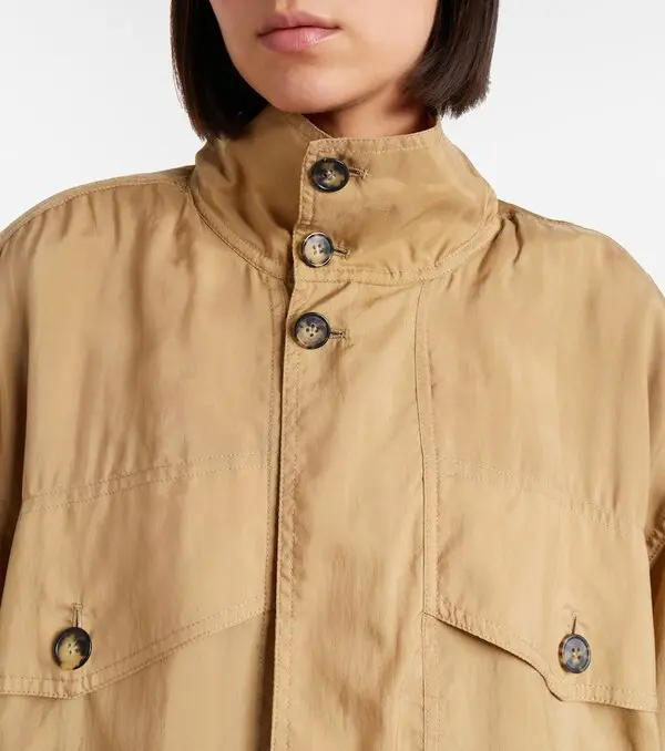 Saint Laurent Oversized Blouson Jacket In Cupro