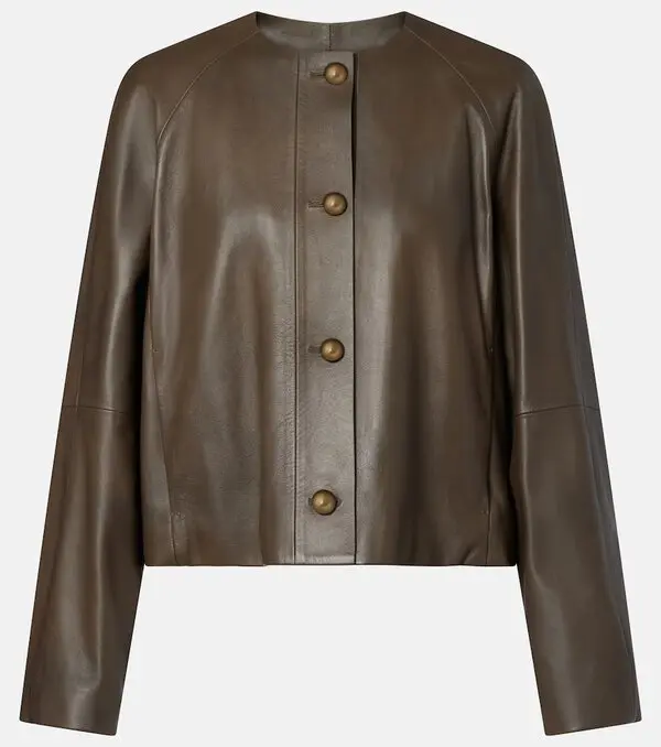Max Mara Leather Jacket - Brown