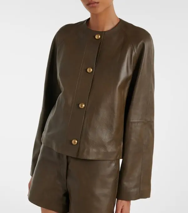 Max Mara Leather Jacket - Brown