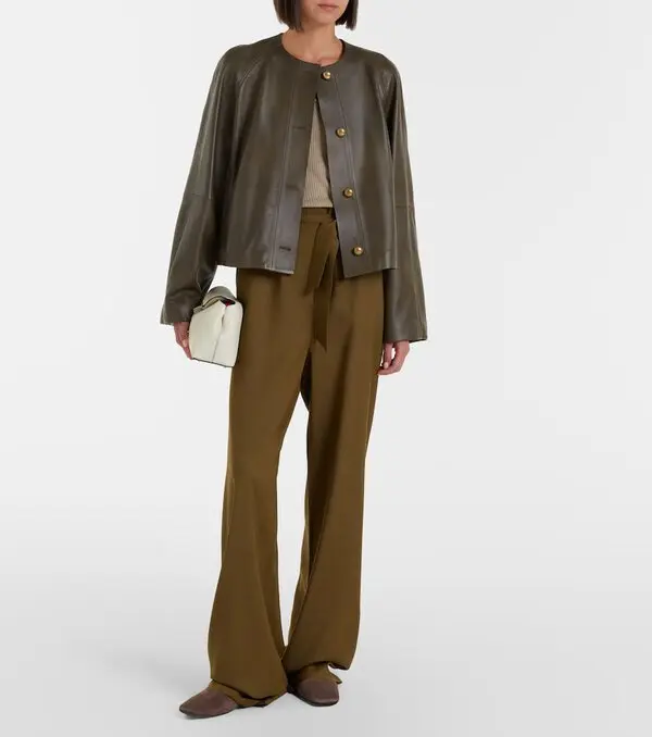 Max Mara Leather Jacket - Brown