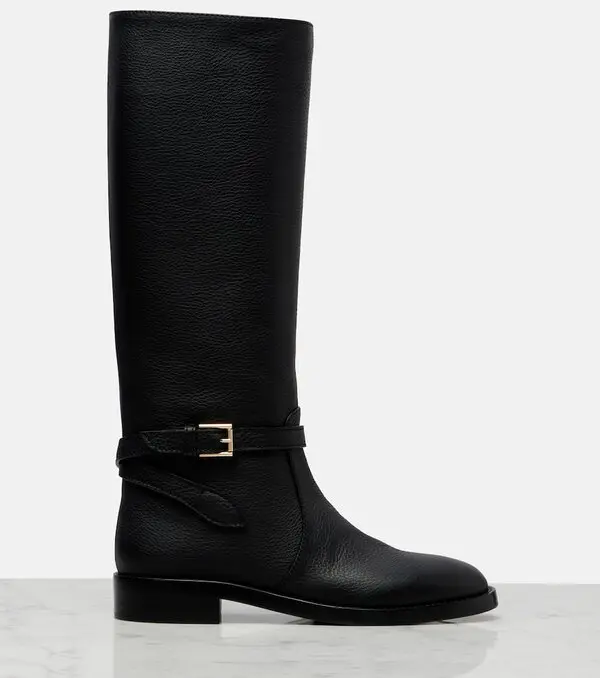 GIANVITO ROSSI Varenne Leather Knee-high Boots - Black